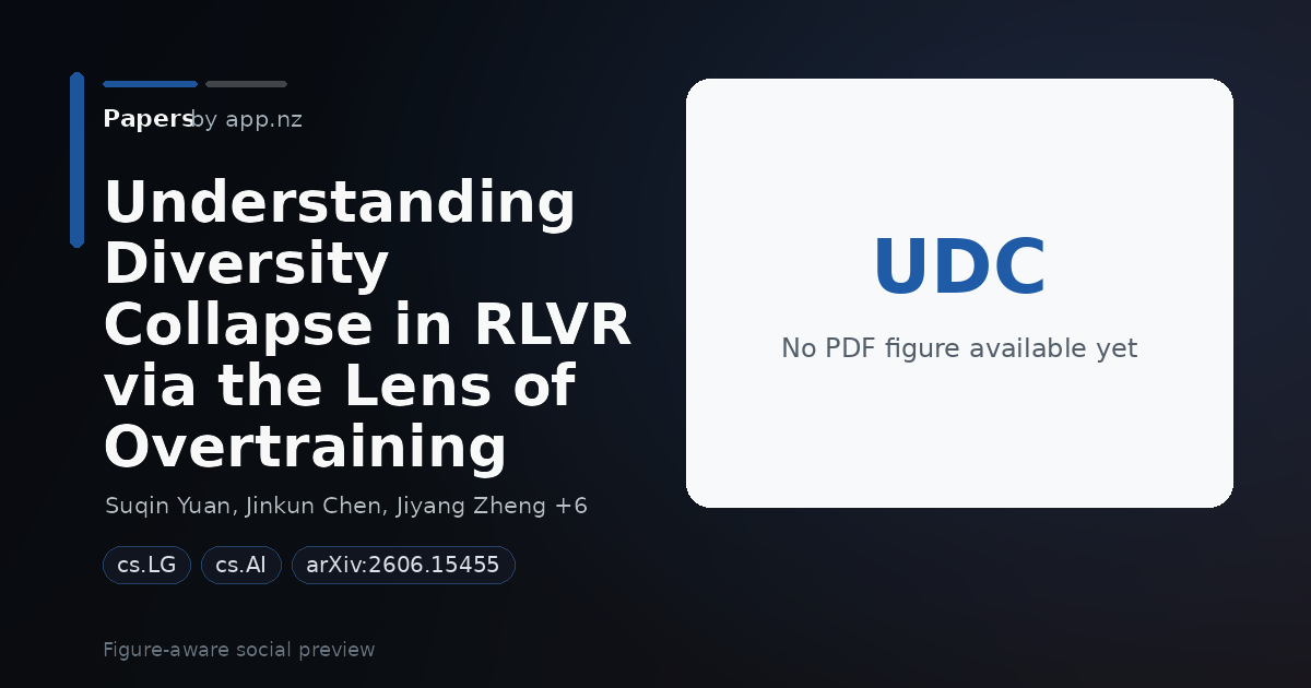 Understanding Diversity Collapse in RLVR via the Lens of Overtraining ...